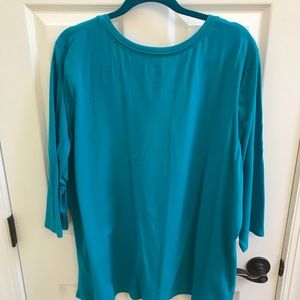 Avenue | Tops | Avenue Love Your Tee Teal 2 Sleeve Sz 2628 | Poshmark